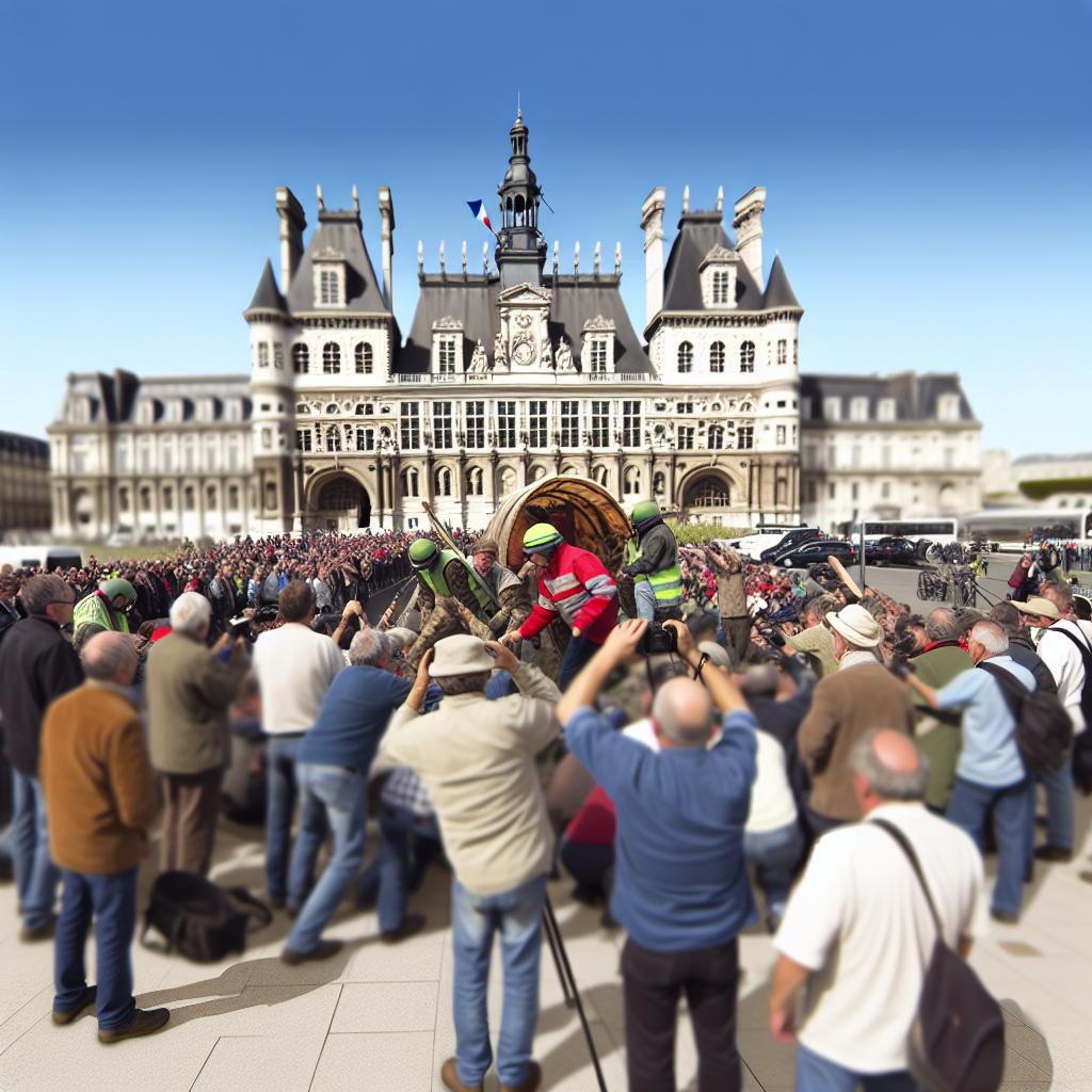 Französische Bauernproteste vor Parlament
